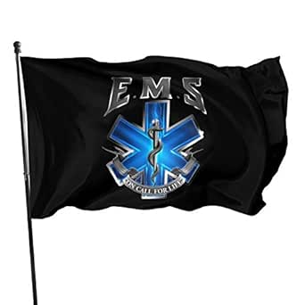 American Flag EMS Star of Life EMT Paramedic Medic 3x5 Foot Flag ...