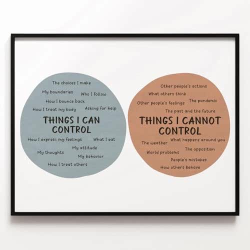 Amazon.com: Things I Can Control Therapy Office Decor Counselor Sign ...