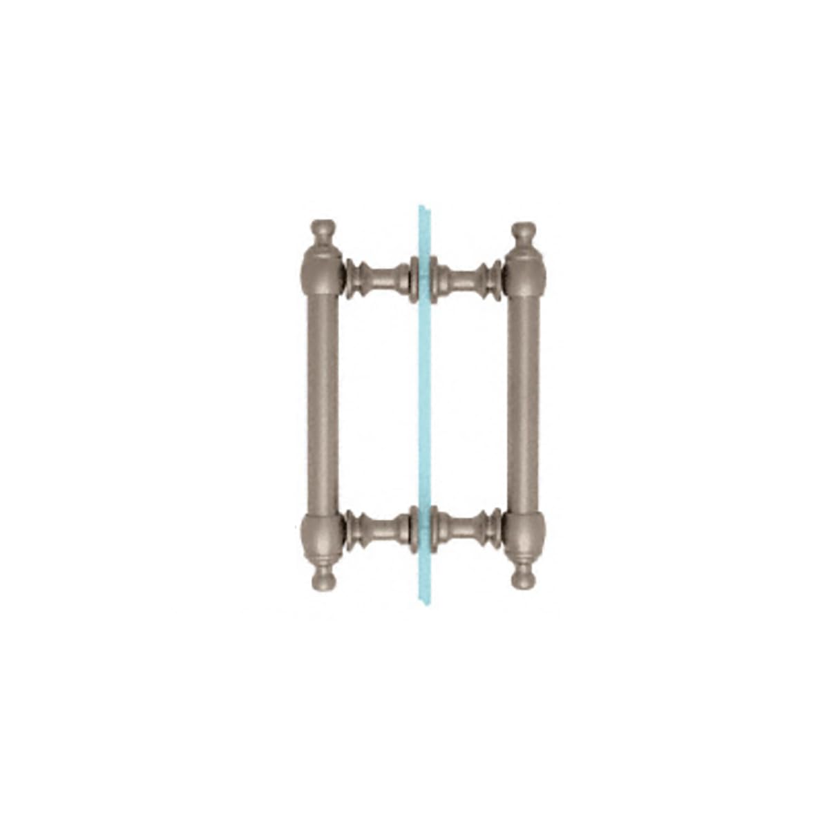C.R. LAURENCE C0L6X6BN CRL Brushed Nickel 6" Colonial Style Back-to ...