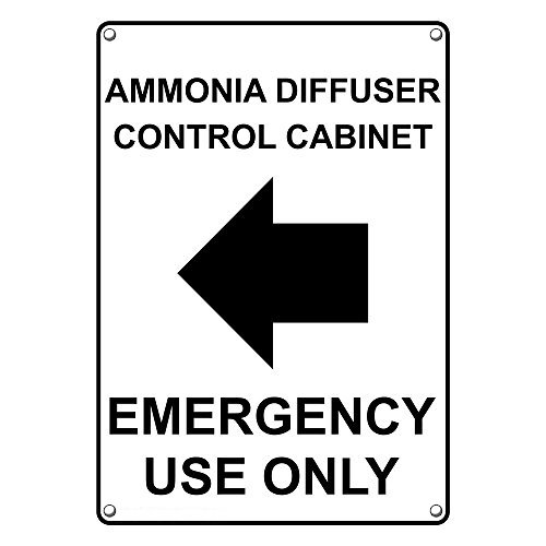 Amazon.com: Weatherproof Plastic Vertical Ammonia Diffuser Control Sign ...