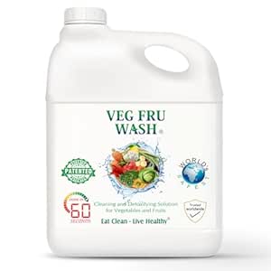 VEG FRU WASH Natural Vegetable & Fruit Wash Disinfectant Liquid - 5L ...