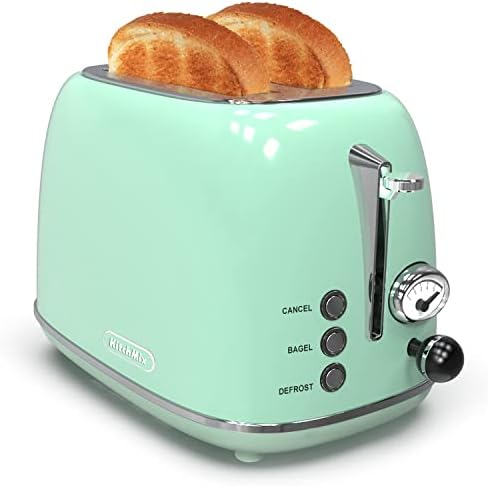 Cool-Touch 2-Slice Retro Toaster with Extra-Wide Slots (Blue) : Amazon ...