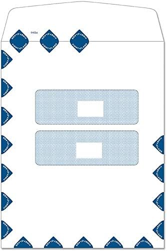 Amazon.com : First Class Double Window Envelope, Tax Mailer, White/Blue ...