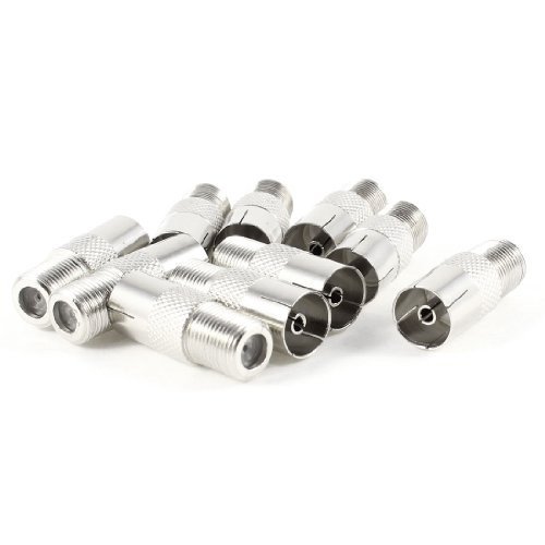 Alcoa Prime10 Pcs F-Type Female Jack to TV PAL Female Plug Coaxial RF ...