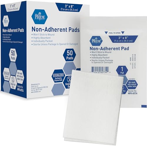 Snapklik.com : Sterile Non-Adherent Pads 50-Pack, 3” X 8” Non-Adhesive ...