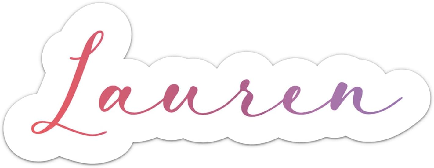 Amazon.com - Elegant Lauren Name Sticker - Waterproof Vinyl Decal for ...