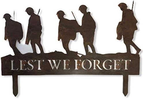 Rusty Metal Soldier Decoration, Tribute, Lest We Forget Display ...