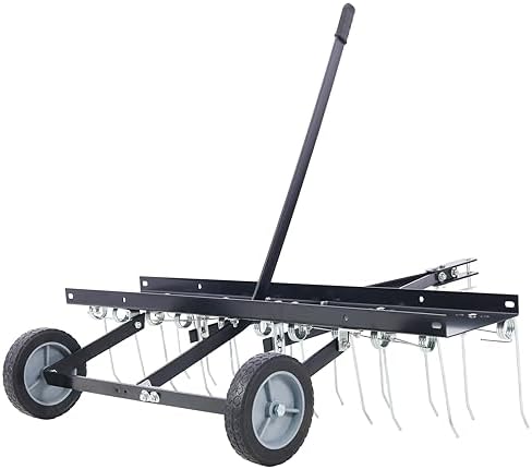 Amazon.com : YITAMOTOR 40" Dethatcher Tow Behind Lawn rake Lawn Sweeper ...