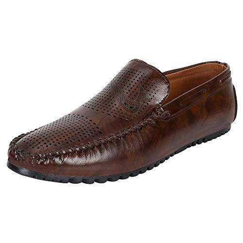 Buy SIDEWOK Designer Loafer Shoes for Men (6, CHIKU) at Amazon.in