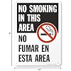 SmartSign "No Smoking In This Area" Bilingual Sign | 10" x 14" Aluminum ...