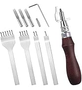 Amazon.com: Leather Groover Tool(Black), 7 in 1 Pro Adjustable ...
