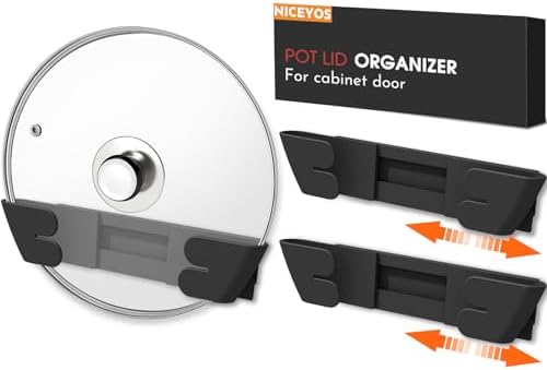 Amazon.com - Pot Lid Organizer for Cabinet,2Packs Universal Pot Lid ...