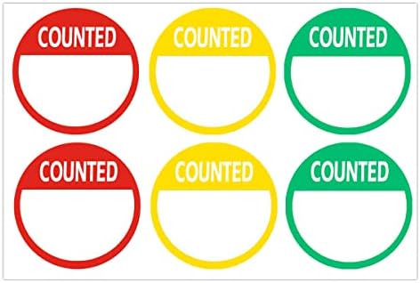 Amazon.com : YOUOK Counted Labels Stickers, 2 Inch Round Adhesive ...
