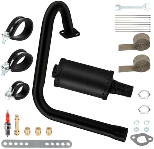 Amazon.com: SHIQINHA Long Exhaust Pipe with Muffler Compatible with ...