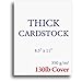 Extra Heavy Duty 130lb Cover Cardstock - Bright White - 350gsm 17pt ...