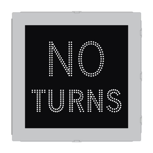 Amazon.com: Blank Out Sign, R3-3, No Turns, 24", Nema 4X Cainet/Narrow ...