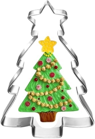 Amazon.com: 5.4 inch Christmas Tree with Star Cookie Cutter – Stainless ...
