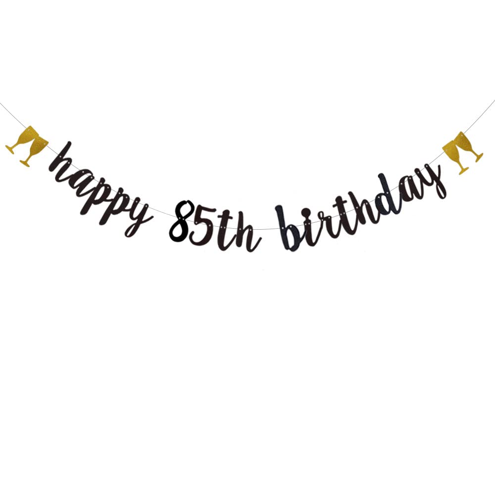 Amazon.com: Happy 85th Birthday Banner,Pre-Strung, 85TH Birthday Party ...