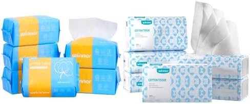 Amazon.com: Winner 1080 Sheets Facial Towel Double Texture Cotton ...