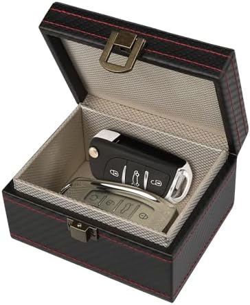 Car Key Signal Blocker Box, Premium Leather Wear-Resistant Signal ...