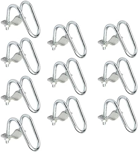 Anmeilexst 4 Pcs Galvanized Steel Pipe Clip, Cross Tube Buckle, The ...