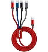 Amuvec Multi Charger Cable, 4 in 1 3A USB Fast Charging Cord Nylon ...