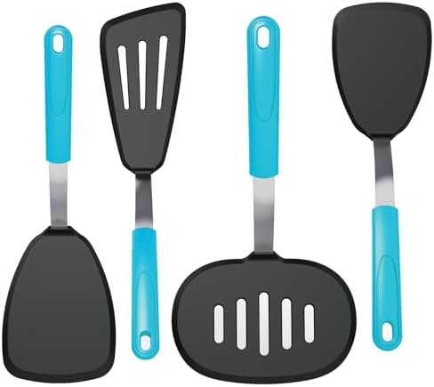 Amazon.com: Lallisa 2 Pcs Extra Large Silicone Turner Heat Resistant ...