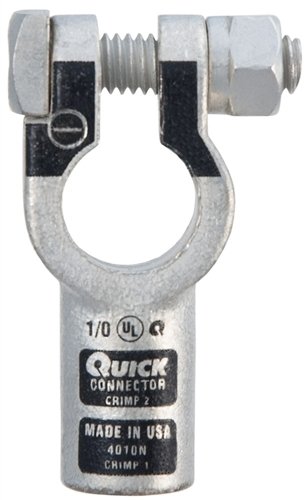 Quick Cable 4010-050N Quick Straight Clamp Connector, 1/0 Gauge ...