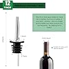 Bottle Pourers for Spirits,12Pcs Stainless Steel Freeflow Liquor ...