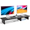 Amazon.com: HUANUO Dual Monitor Stand Riser, Monitor Stand for Desk ...