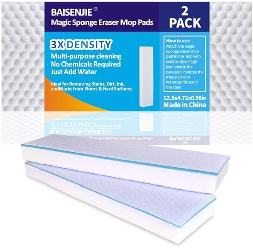 Amazon.com: Magic Sponges Eraser Mop Pads,Melamine Sponge Cleaning Pad ...