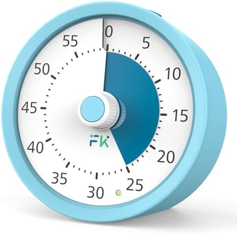 60 Minutes Visual Timer, Desk Timer for Kids, Classroom Timer for ...