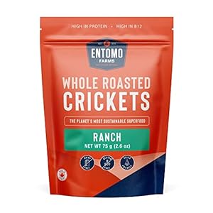 Seasoned Whole Roasted Crickets (Ranch Flavored Crickets, 2.6 oz ...
