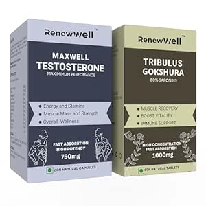 Renewwell Maxwell Testosterone Supplement 750mg and Tribulus Gokshru ...