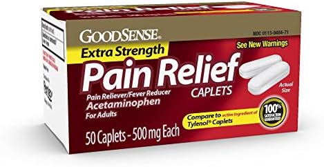 Amazon.com: GoodSense Extra Strength Pain Relief, Acetaminophen Caplets ...