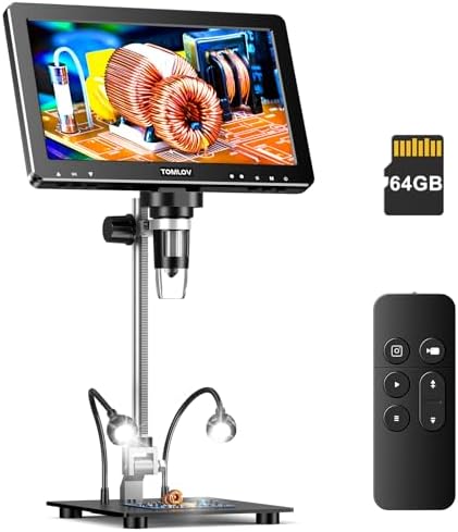 AOPICK Microscope Numérique, 4.3'' IPS Microscope à Grossissement 50X ...