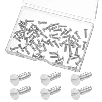Wall Plate Screws, 60 Pcs 1/2 Inch Long 6-32 Thread Outlet Cover Screws ...