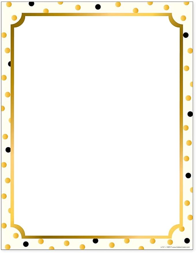 Amazon.com: Barker Creek Designer Computer Paper, Gold, 8.5” x 11 ...