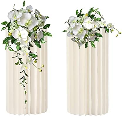 Amazon.com: DONNGYZ Foldable Paper Columns 2 Pcs Display Pedestals ...