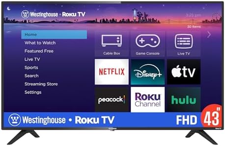 Amazon.com: Roku 43" Select Series 4K HDR Smart TV with TV Apps, Wi-Fi ...