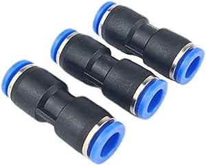 3 conectores neumáticos rectos – Conector para aire y agua – Conector ...