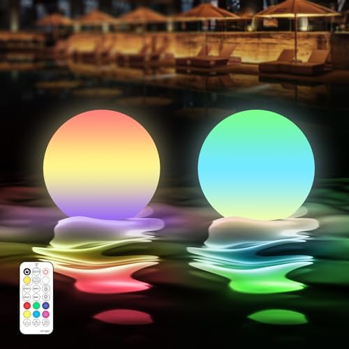 Amazon.com : LOFTEK Floating Pool Lights, 3-Inch Rechargeable LED Balls ...