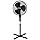 Black 16" Standing Pedestal Stand Fan Adjustable Oscillating Rotating ...