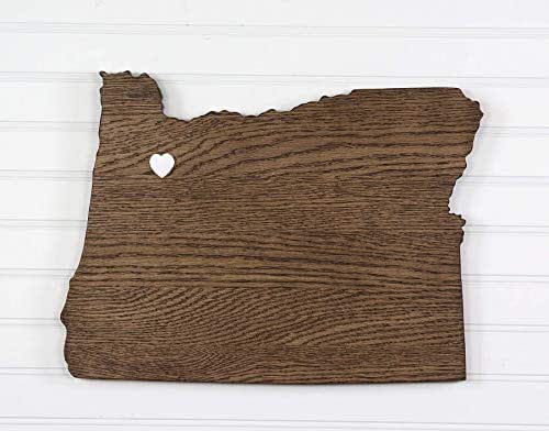 Amazon.com: Oregon State Shape Wood Cutout Sign Custom Handcrafted Wall ...