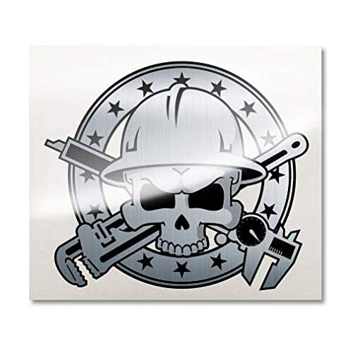 Amazon.com: Millwright Skull Crossbones High Precision Craftsmen Decal ...