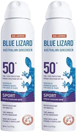 Amazon.com: BLUE LIZARD Sport Mineral Sunscreen Spray SPF 50 ...