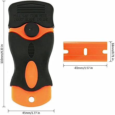 ebuyerfix Plastic Razor Blade Scraper, 100 Pack Plastic Replacement ...