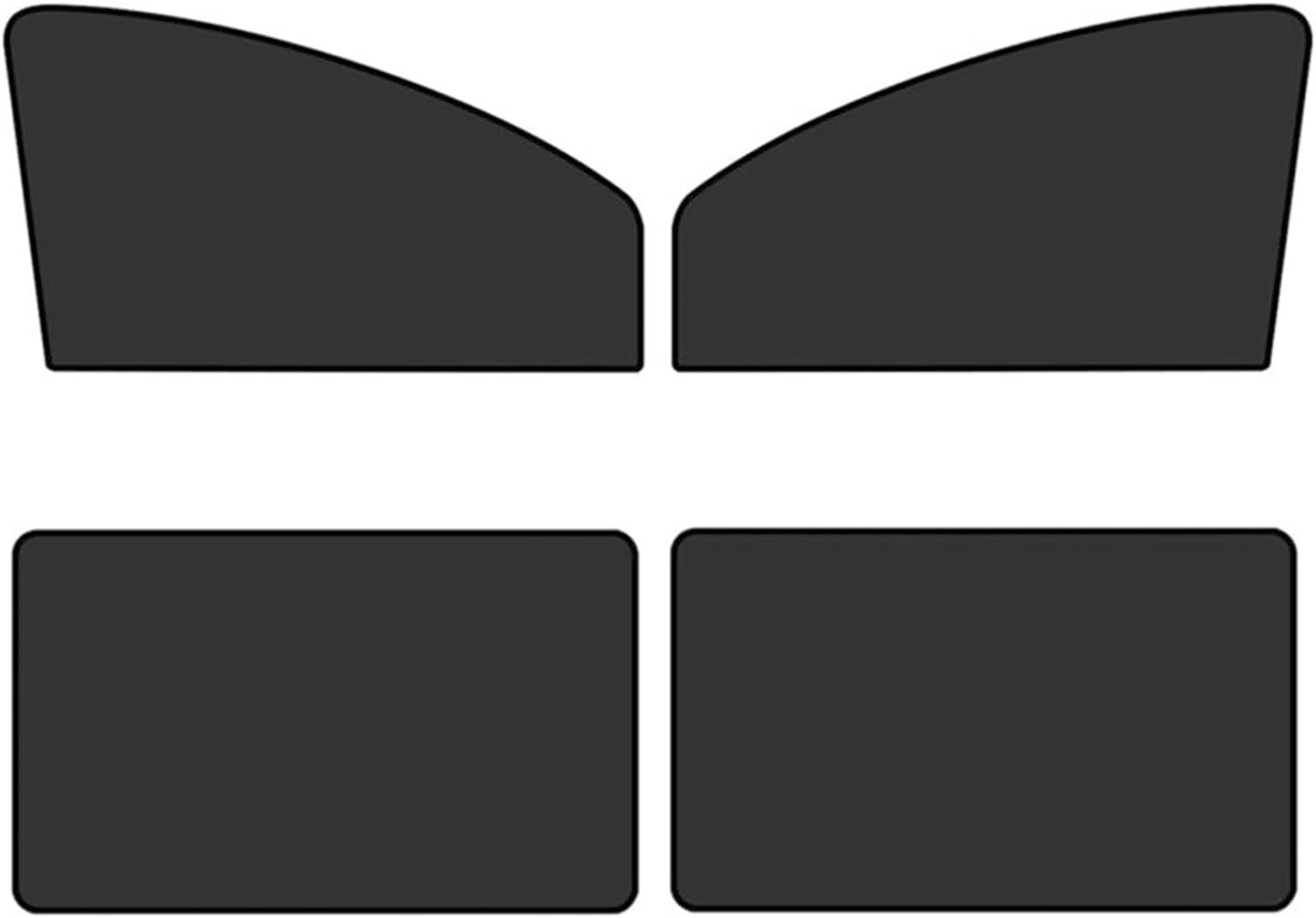 Amazon.com: Titgoes 4 PCS Car Window Sun Shades, Light Block Privacy ...