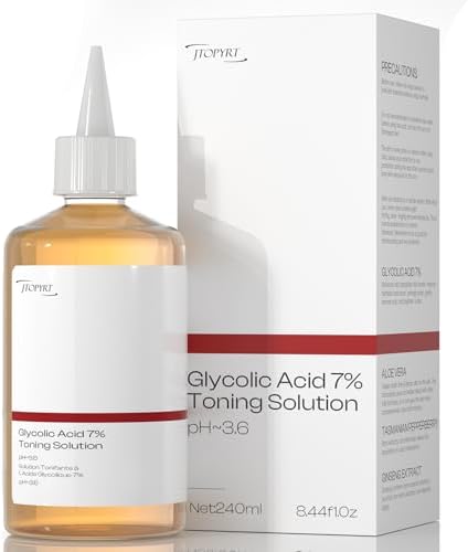 Acide glycolique 7% Tonique exfoliant : 240 ml Solution tonifiante à l ...