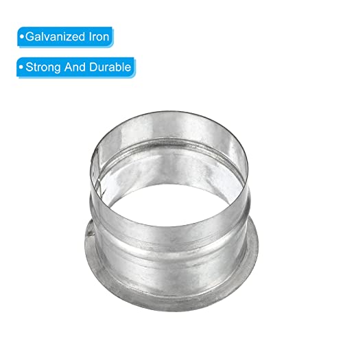 PATIKIL 4″ Duct Connector, Metal Flange Fitting Duct Air Tight ...